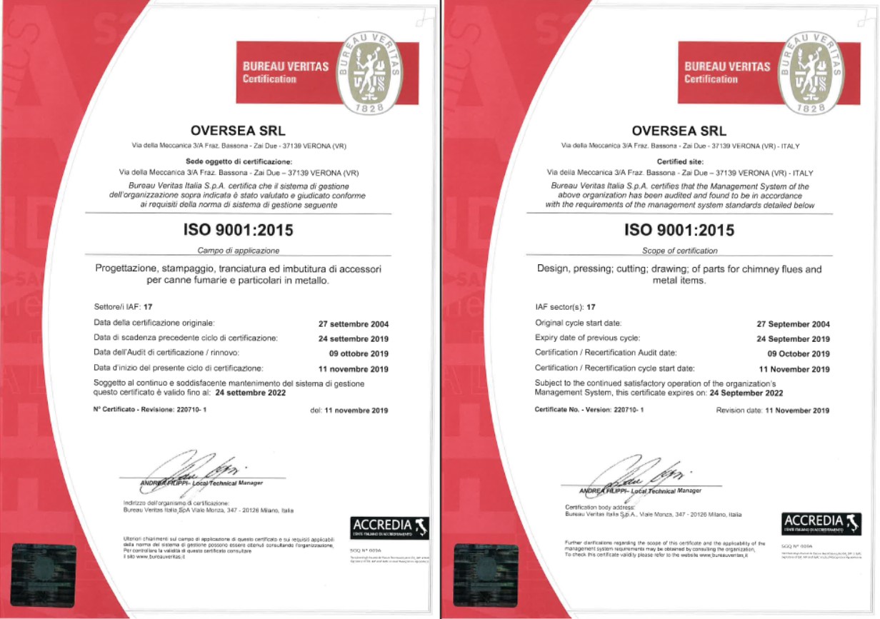 CERTIFICAZIONI | Oversea